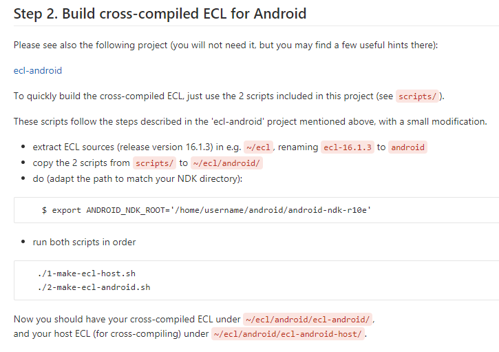 Build cross-compiled ECL for Android, 3 | Physics Town